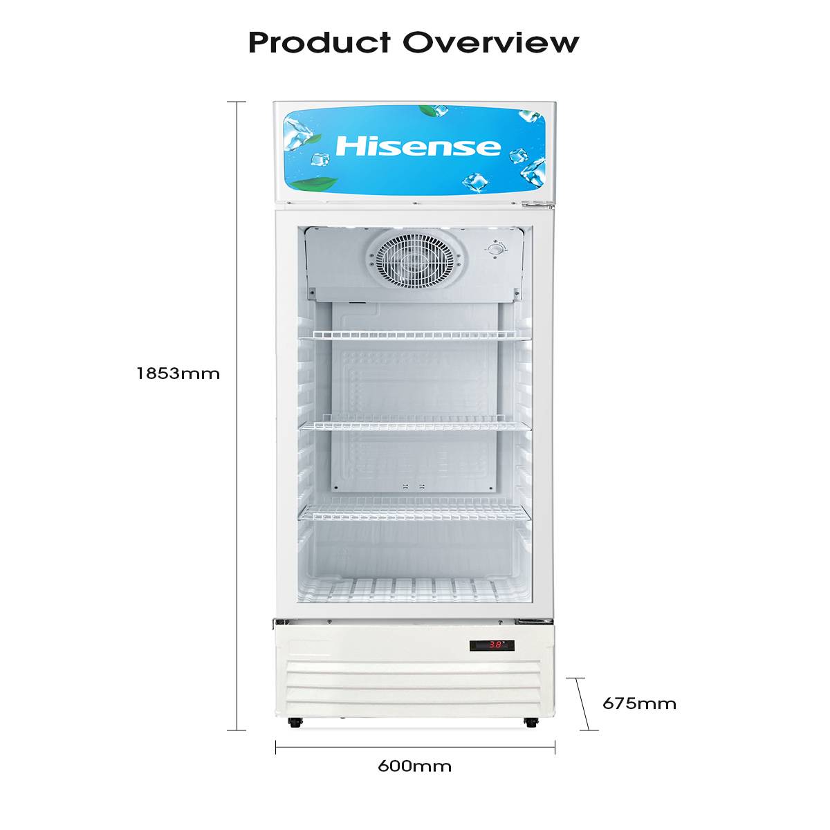 Hisense 320L EXHSC-320FLG Showcase Chiller | Berdaya